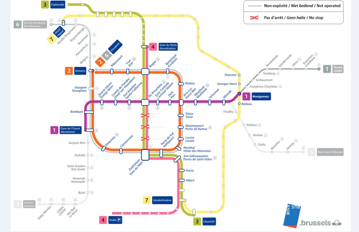 La Stib fonctionnera encore ce jeudi avec un réseau de métro limité