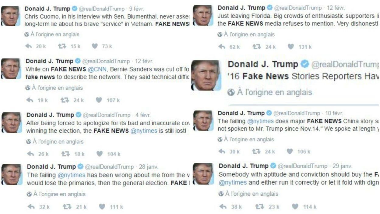 "Fake news": l'expression favorite de Donald Trump a plusieurs ...