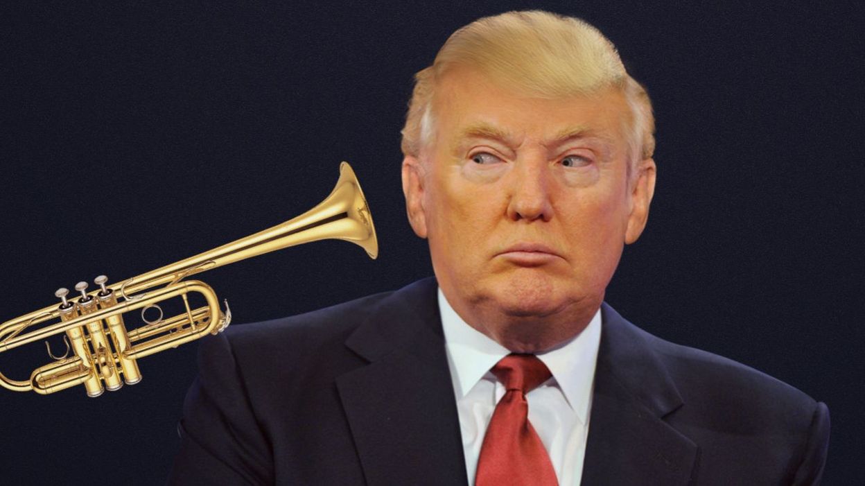 Défoulez-vous en jouant de la trompette à la figure de Donald Trump