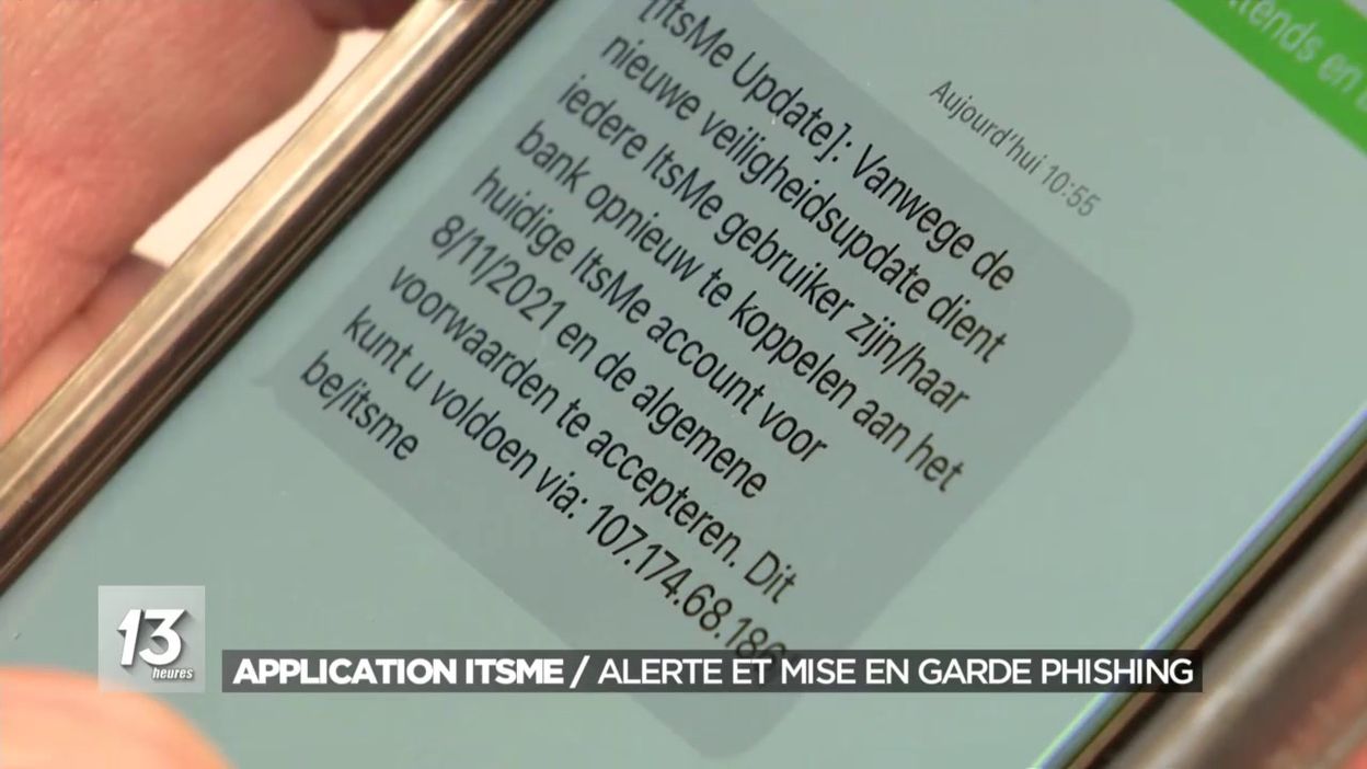 Phishing : nouvelle vague de SMS frauduleux concernant Itsme - RTBF Actus