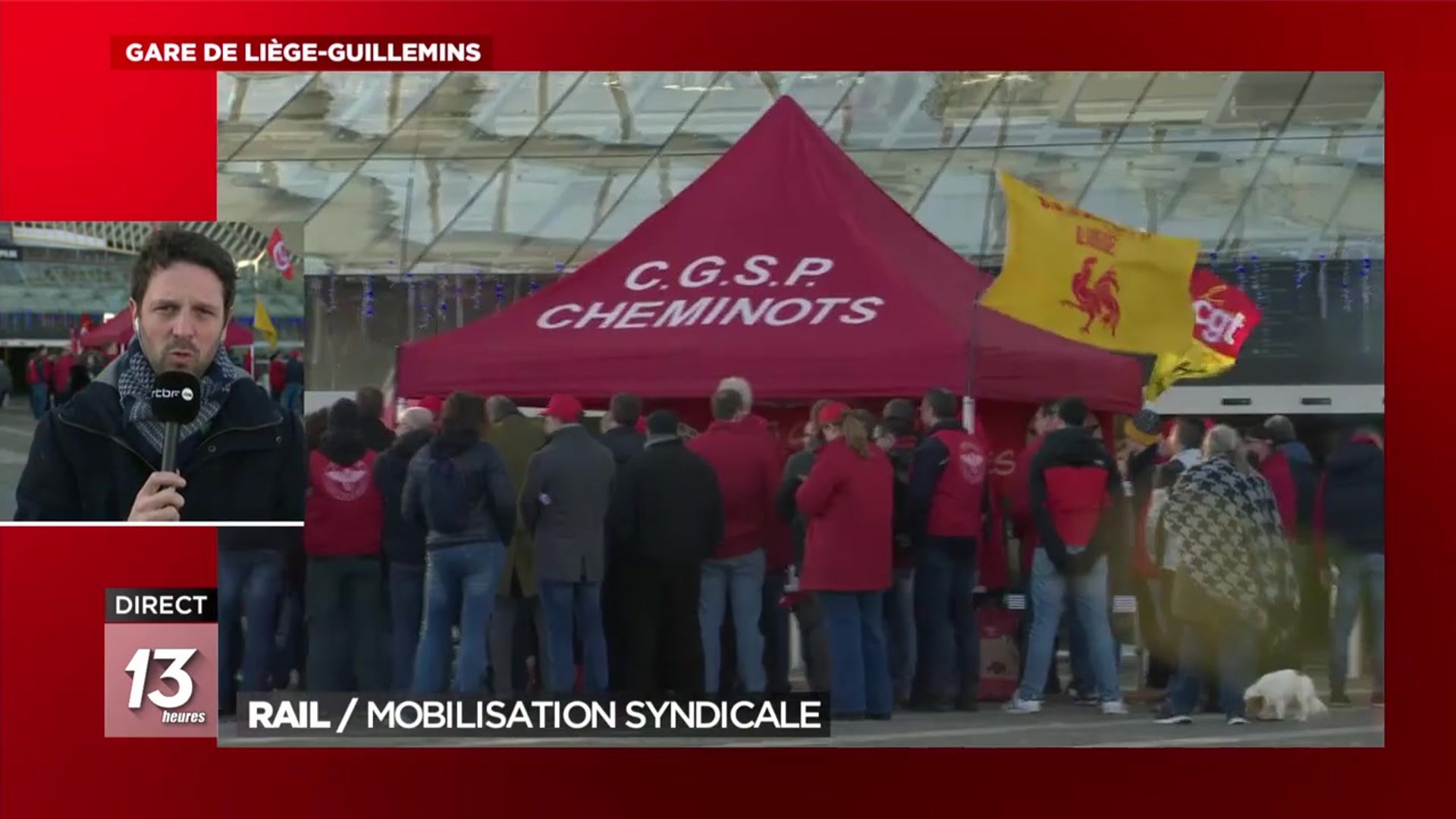 Grève sur le rail: les cheminots (CGSP-ACOD) ont commencé leur 'cortège ...