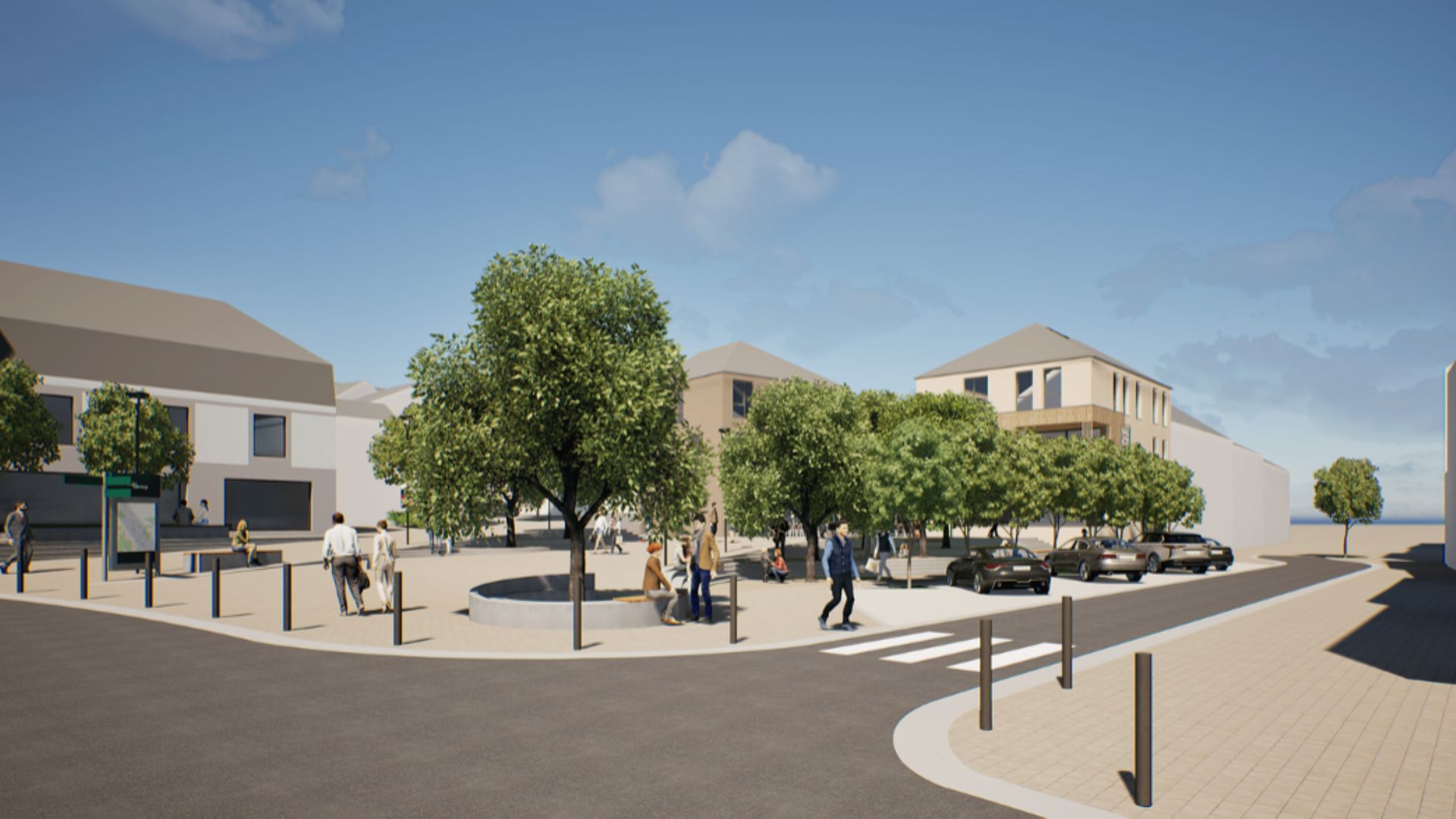 Réaménagement de la place Concordia à Messancy - - Auvio