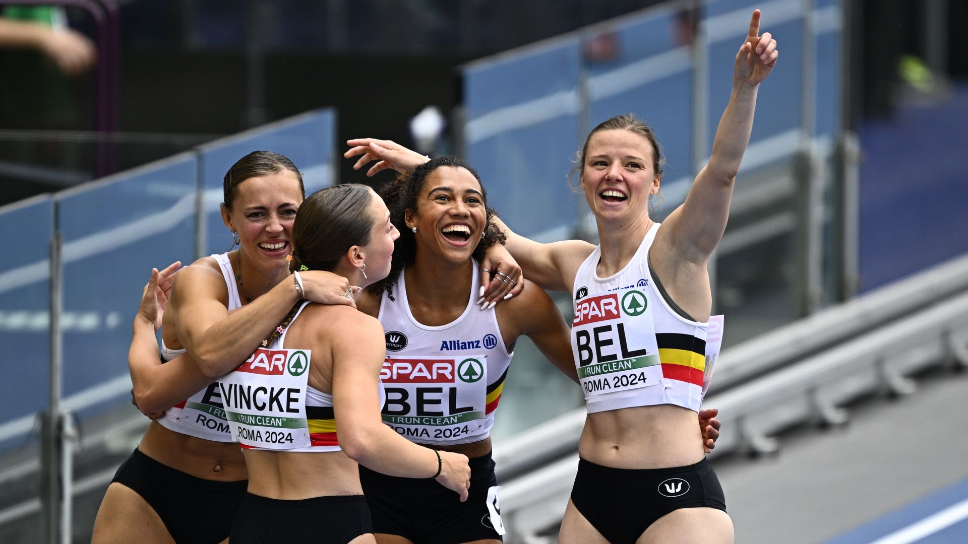 4x100m Dames : La série des Belgian Rockets - Euro 2024 - Rome - Auvio