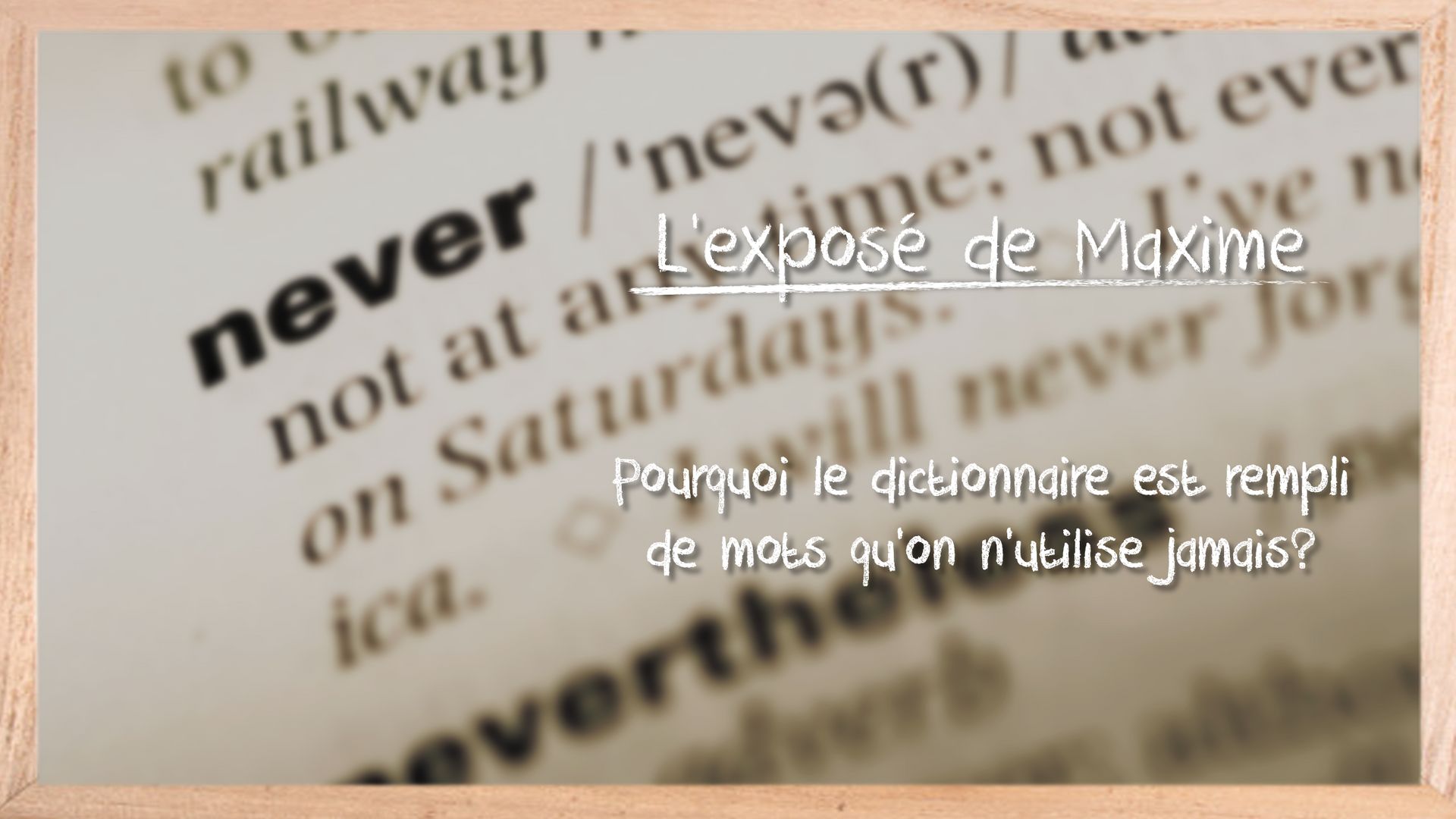 L'exposé de Maxime Lampole - Salut les copions - Auvio