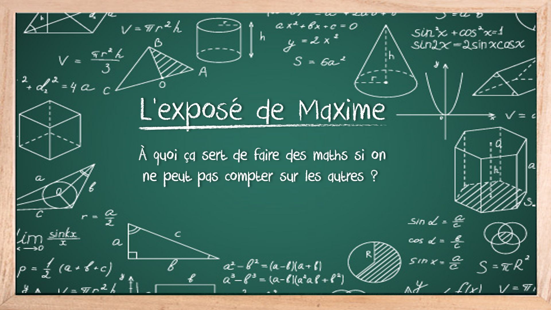 L'exposé de Maxime Lampole - Salut les Copions - Auvio