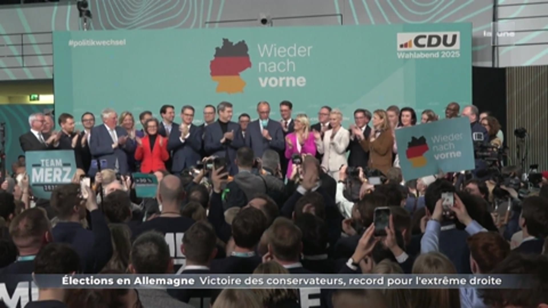 Élections en Allemagne : Victoire des conservateurs, record pour l'extrême droite - - Auvio