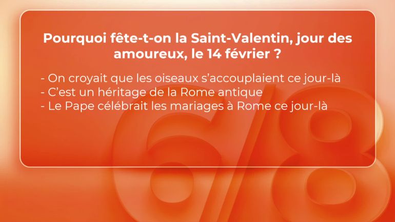 Que connaissez-vous de la Saint-Valentin ? Faites le test ! - rtbf.be