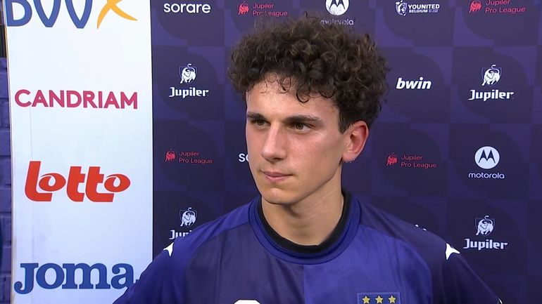 Théo Leoni après ses premières minutes sous la vareuse d’Anderlecht ...